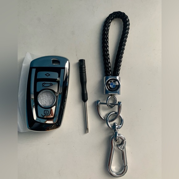 Accessories | Bmw Black Braided Keychain With Fob Cover | Poshmark